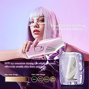 Laser Hair Removal for Women and Men, Permanent Ipl Hair Removal Device with 999,900 Flashes,9 Energy Levels Hair Removal Tool for Facial Legs Arms Whole Body(White)