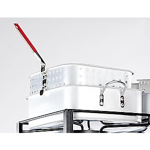 King Kooker KK6 15-Quart Aluminum Rectangular Fry Pan and Basket