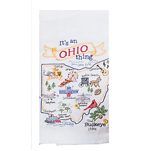 2 Piece Kay Dee Home State Of Ohio Embroidered Kitchen Towel Bundle