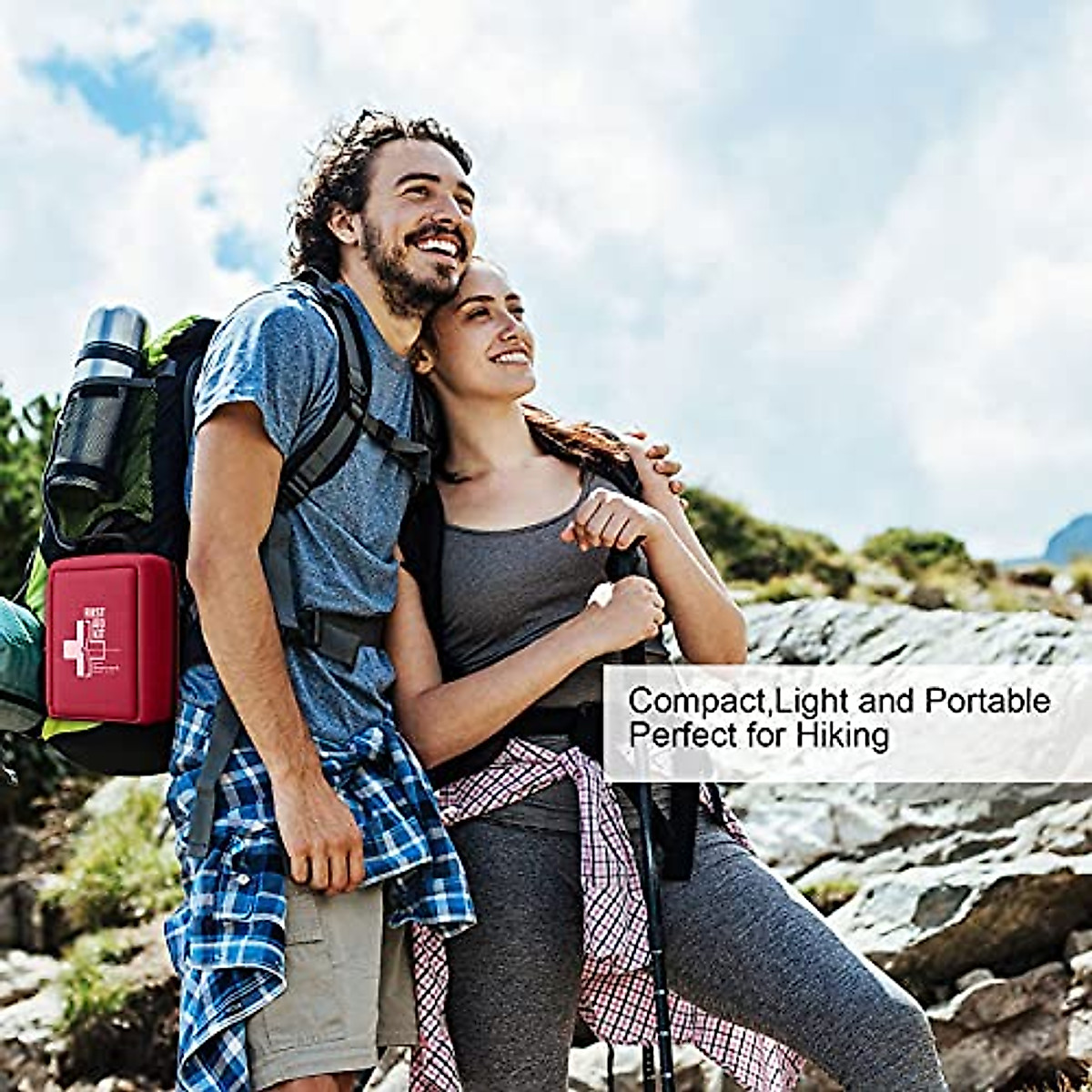 [New Upgrade] Professional First Aid Kits, First Aid Trauma Kit with Labelled Compartments Molle System for Car, Hiking, Backpacking, Camping, Traveling, and Cycling