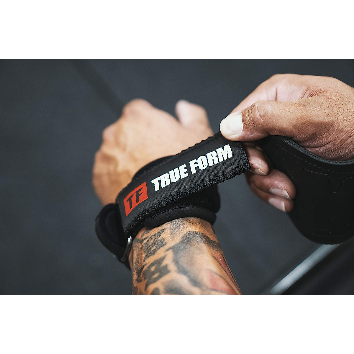 True Form Grips- (Black, Medium) Weightlifting Workout Gear Alternative Power Lifting Hook Deadlift Glove Padded Wrist Wrap Support Dumbell Bodybuilding Weight Crossfit Pull Up Slip Kettlebell