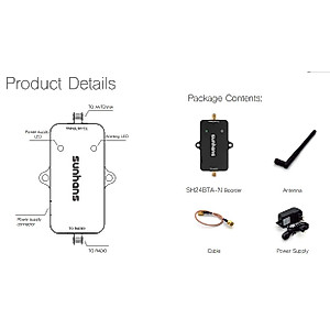 Sunhans 2.4GHz 3000mW 35dBm Broadband 802.11b/g/n Wireless Signal Signal Booster Wifi Amplifier Repeater Extende SH24BTA-N