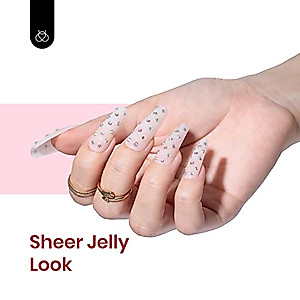 beetles Gel Polish 6 Pcs Jelly Shimmer Giltter Nails Lady with Dreams Collection Transparent Pink Biege Gel Nail Art Soak Off Nail Uv Lamp Needed Diy Neutral Nail Art Manicure