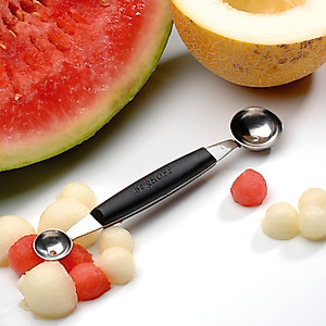 BergHOFF Essentials 8Pcs Garnishing Set in Bag, Lemon Zester, Double & Single Melon Baller, Channel Knife, Butter Curler, Peeler, Apple Corer, Great for Gift, Professional & Domestic Use