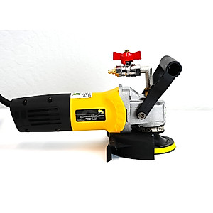 QuickT SPW702A Concrete Countertop Wet Polisher Variable Speed Grinder Sander Granite Stone Polisher Polishing Fabrication Tools Kit - 4" Diamond Polishing Pads for Concrete Granite Marble Tile Polish