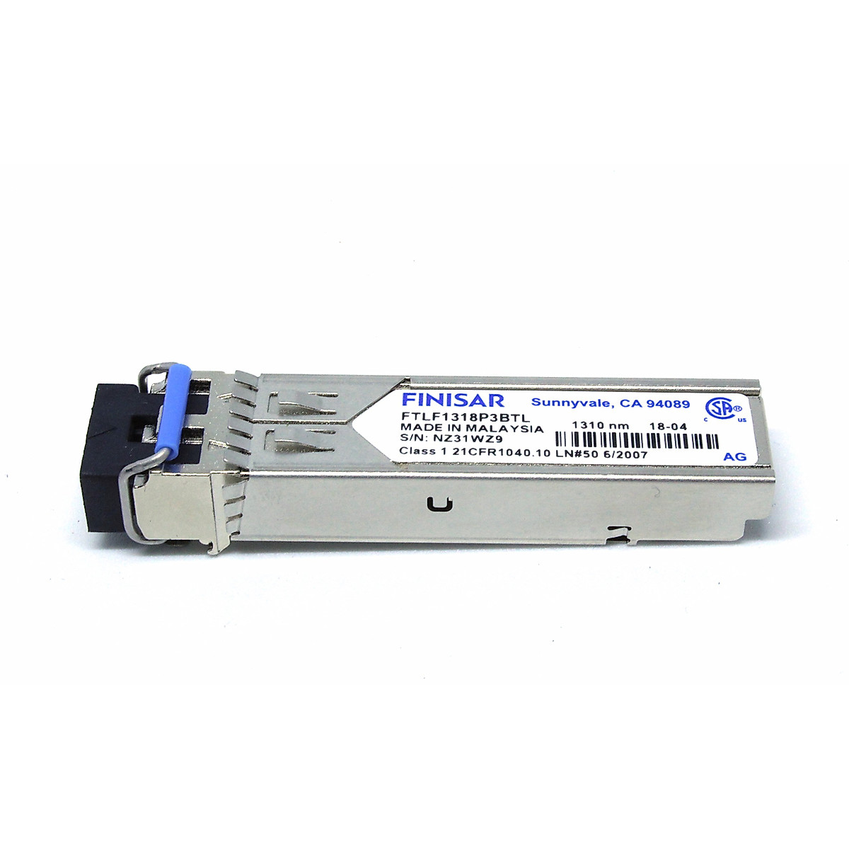 Finisar Industrial Temperature 1.25 Gb/s RoHS Compliant Long-Wavelength Pluggable SFP Transceiver FTLF1318P3BTL