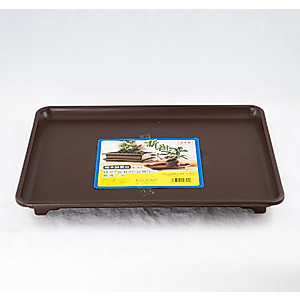 Calibonsai Japanese Deluxe Plastic Humidity / Drip Tray for Succulent & Bonsai Tree 12.5inchx 9inchx 1.25inch