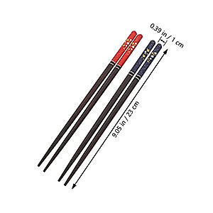 UPKOCH 4 Pairs Wood Chopsticks Travel Utensil Set Asian Gifts Travel Set Reusable Wooden Chopsticks Korean Chopsticks Chinese Wooden Chopsticks Couple Chopsticks for Eating Hot Pot Gift