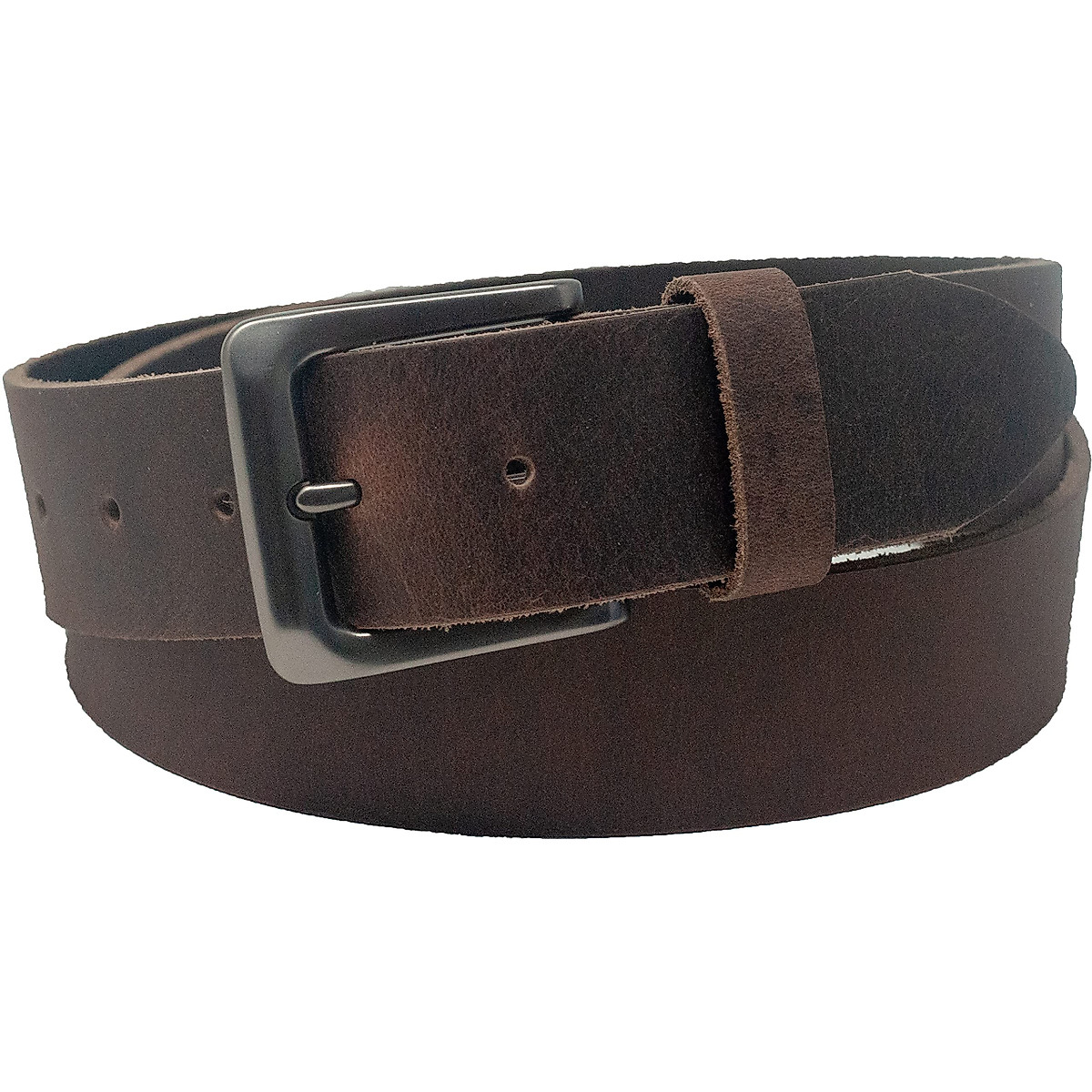 Ashford Ridge Made in England 38mm Full Hide Real Leather Belt - Soft Vintage Brown Medium
