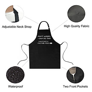 HKOMERE Christmas Gifts for Men and Women, Gifts for Mom, Gifts for Dad, Husband, Boyfriend, Brother, Wife, Girlfriend, Unique Birthday Gifts, Humor Apron for Friends Kitchen Chef Aprons Baking Gifts