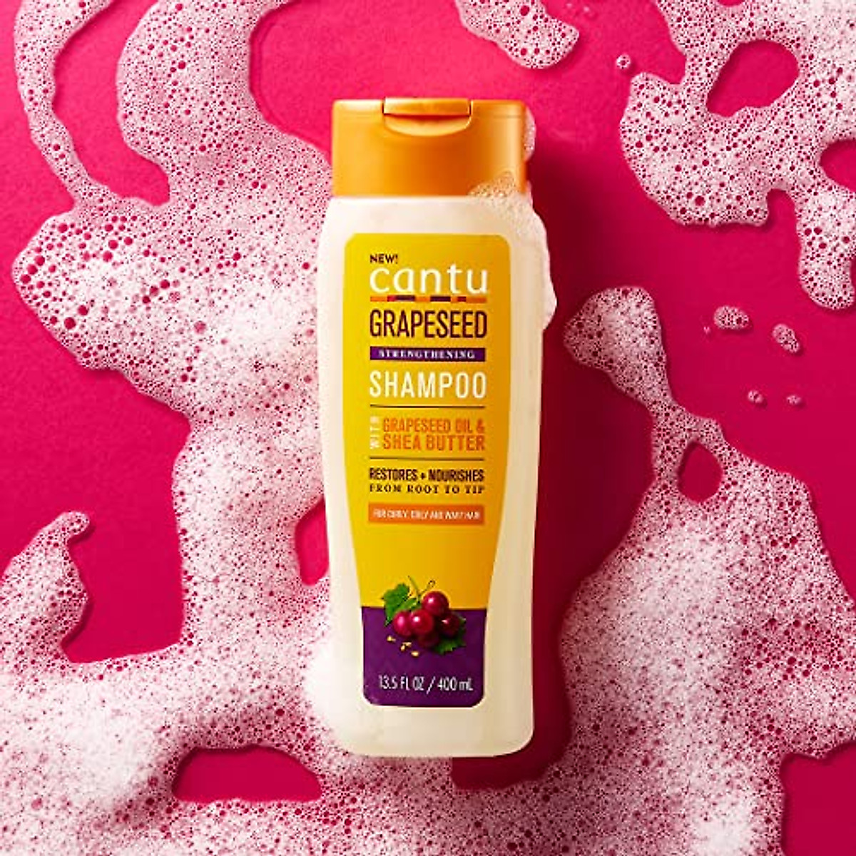 Cantu Grapeseed Hydrating Sulfate Free Shampoo, 13.5 fl oz