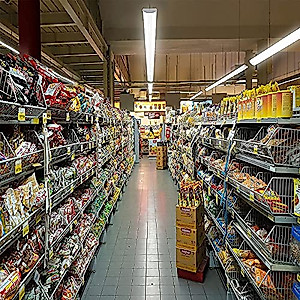 AntLux 110W 8FT LED Shop Lights Ultra Slim LED Wraparound, 12600LM, 5000K, 8 Foot Strip Light, Flush Mount Garage Office Warehouse Ceiling Lighting Fixture, 8 Foot Fluorescent Tube Replacement, 4 Pack