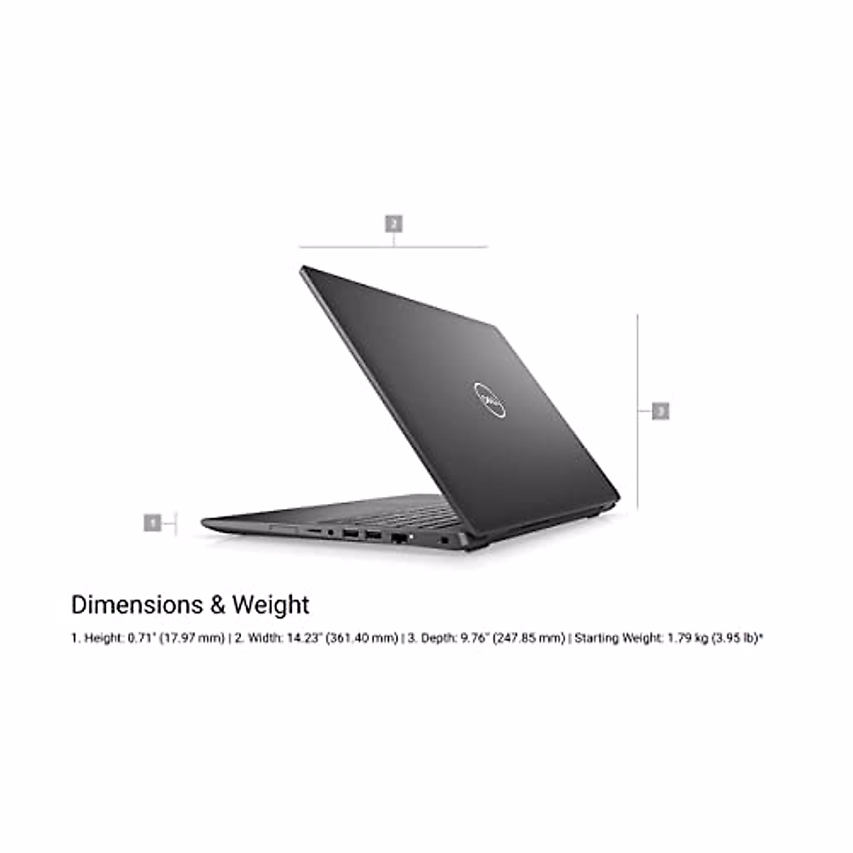 Dell Latitude 3500 Business Laptop, 15.6" HD, 10th Gen Intel Quad Core i5-10310U, 16GB DDR4 RAM, 1TB NVMe M.2 SSD, 500GB HDD, Windows 10 Pro, WiFi, Bluetooth, Webcam, USB-C, HDMI, VGA, (Renewed)