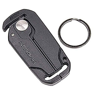 ASP Scarab Cutter for Tri-Fold Restraints, Lightweight Precision Tool for Safe Removal of Disposable Cuffs, Split Ring Attachment for Carrying on Keychains