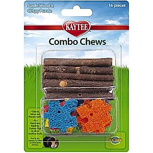 Combo Apple Wood & Crispy Puzzle Small Animal Chew Toy [Set of 3]