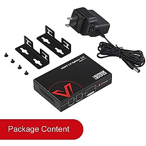4K@60Hz/1080p@120Hz HDMI 2.0 Splitter 1 in 2 Out, Auto Downscaler with HDR10 &3D, 18Gbps Zero Latency, AV Access Gaming Splitter, Duplicate/Mirror Screens, HDCP 2.2, for Xbox, PS5