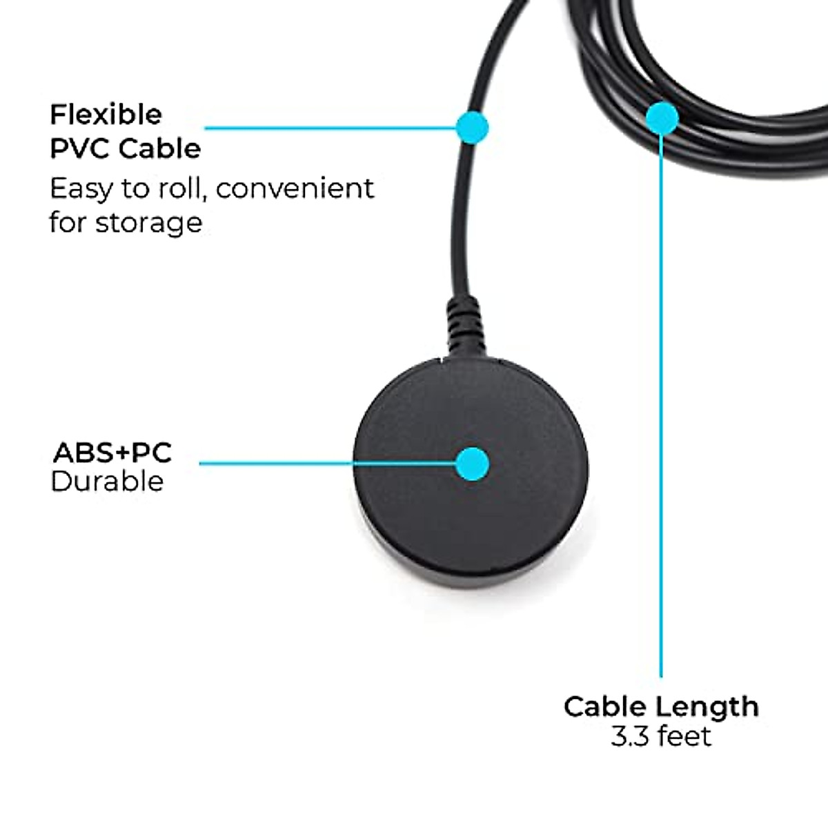 Compatible Samsung Watch Charger for Galaxy Watch 4, Galaxy Watch 3, Samsung Smart Watch Active 2 by ElloGear - USB Wireless Charging Dock Replacement Adapter Stand Classic Charge - Black
