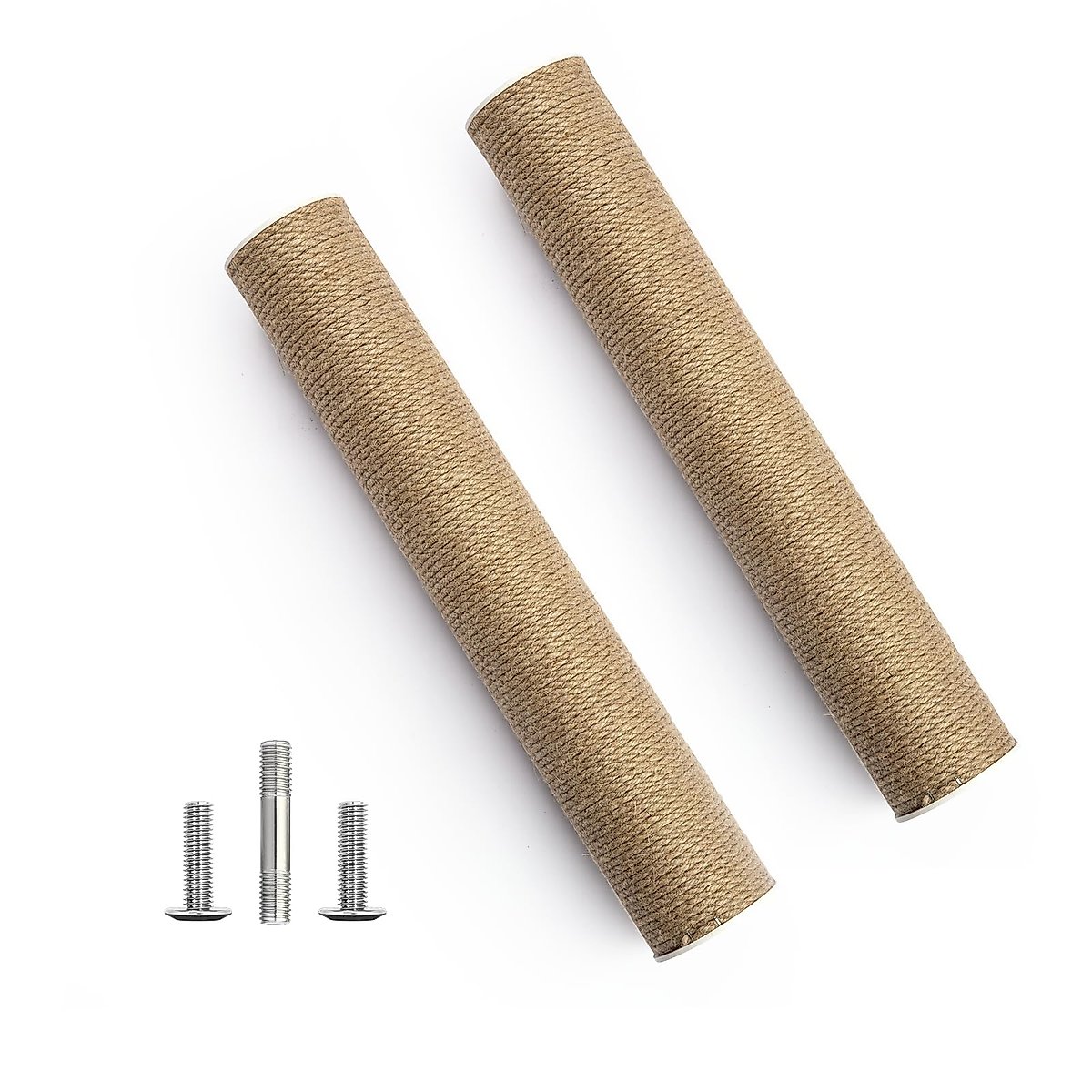 SVD.PET Cat Scratching Post Replacement, 17” x 2.95” Jute Rope Cat Tree Replacement Post, Refill Scratcher Posts with M8 Screws for Indoor Cat Tree, Cat Tower and DIY Cat Scratcher (2PCS)