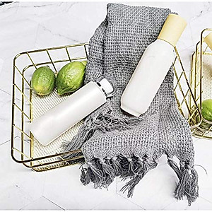 GYY Gold Desktop Metal Storage Basket Storage Box Iron Grid Storage Tray Net Basket Storage Bins for Home Decoration (Large)