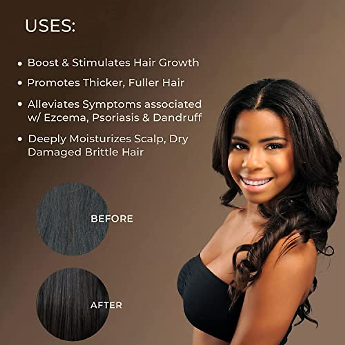 Sunny Isle Jamaican Black Castor Oil 8oz | 100% Natural Treatment for Hair, Scalp and Skin