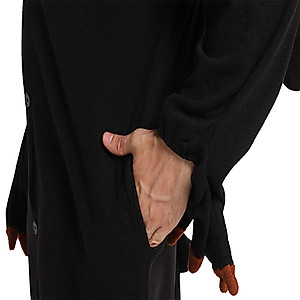 dressfan Animal Black Dragon Onesie Cosplay Costume Christmas Halloween Pajamas for Unisex Adults Teens Girls Boys