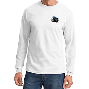 Ford F-150 Raptor Pocket Print Long Sleeve Shirt, White Medium