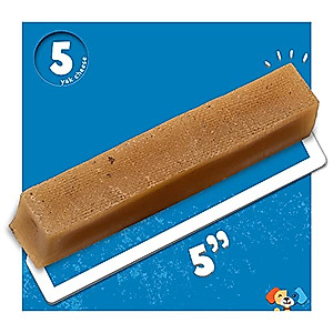 Jack&Pup Himalayan Dog Chew - Large Yak Chews for Dogs (5 Pack) Premium Long Lasting Yak Cheese Dog Treats - Natural Dog Chew Sticks; Excellent Rawhide Alternative (1lb Bag)