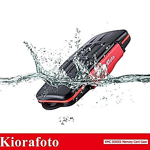 Kiorafoto Professional Water-Resistant Anti-Shock Holder Storage SD SDHC SDXC TF Memory Card Case Protector Cover with Carabiner for 12SD Cards & 12 Micro SD Cards