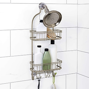 Zenna Home Hanging Over-the-Shower Caddy, Satin Nickel