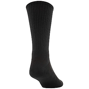 Gildan mens Performance Crew Socks, 12 Pairs Socks, Black, Large US