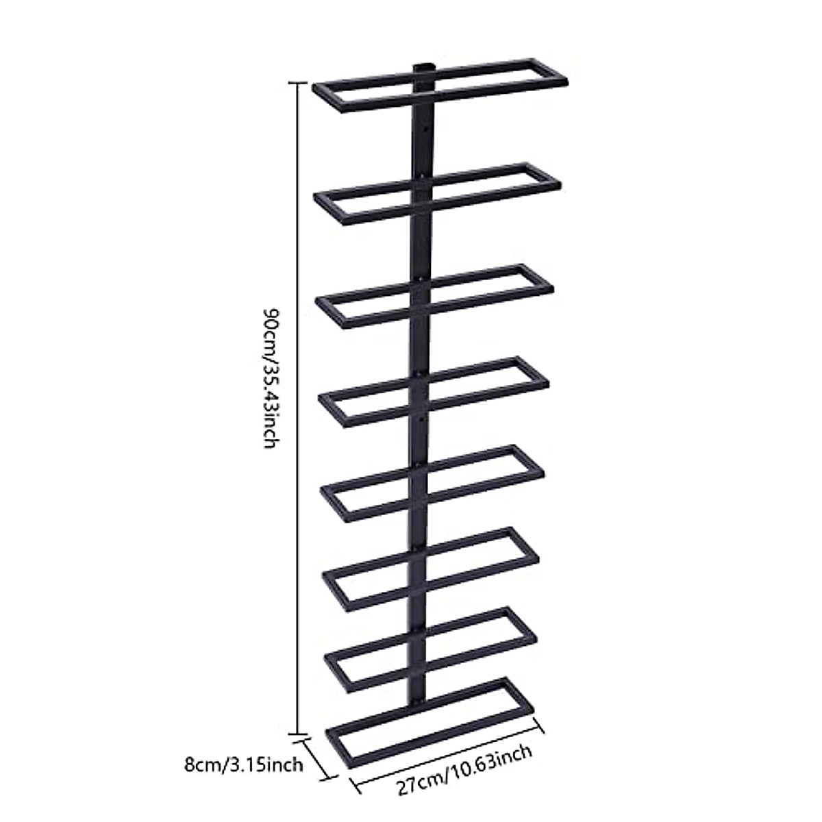 ETKEGHIP Wall Mount Wine Rack Organizer for 8 Bottles, Retro Wine Rack Home Decor Wine Storage Display Holder for Kitchen Pantry Dining Room Bar Wine Cellar