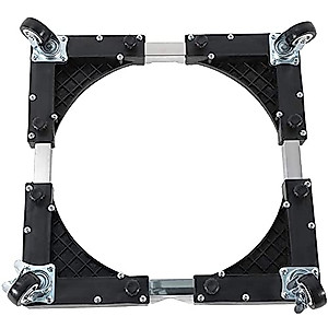 LinaLife Adjustable Washing Machine Base Fridge Undercarriage Stand Bracket 23" Multi-functional Movable Furniture Dolly Roller Mobile Base 4 Swivel Wheels for Drier, refrigerator stand