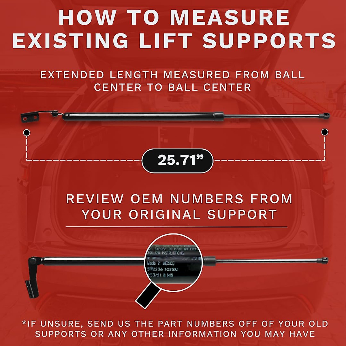 Lift Supports Depot Qty (2) Compatible with Nissan Rogue 2014 To 2020 Liftgate Lift Supports without Power Gate. (Does NOT Fit Select & Sport)