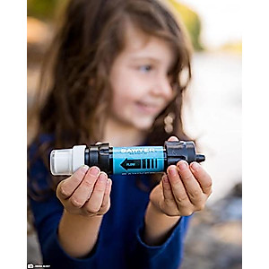 Sawyer Products SP160 One Gallon Gravity Water Filtration System w/Dual-Threaded Mini Filter, Blue/White/Clear