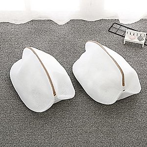 DNYSYSJ 2Pcs Zipped Laundry Washing Bags Underwear Bra Socks Clothes Washing Mesh Bag