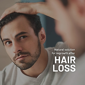 Hair Growth Supplement for Men - Grow Hair, Stop Hair Loss & Regrow Hair, Beard Growth, Skin and Nail Vitamin - Mens Hair Regrowth with Biotin for Men, Kelp, Bamboo & More (60 Capsules)