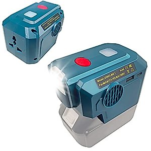 200W Power Inverter for Makita 18V Battery Outdoor Generators,DC 18V to AC 110V Portable Power Source with AC Outlet &USB Port&Type-C Port& LED Light Charger Adapter (for Makita Power Station)