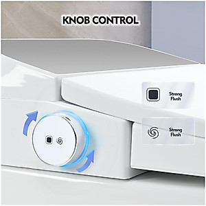 Heated Bidet Toilet with LED Night Light and Ambient Light Control for Bathroom