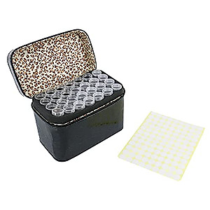 LuckyHigh 84 Slots Diamond Rhinestones Storage Box Rhinestones Painting Accessory 3-Layer Jewelry Beads Case (84)