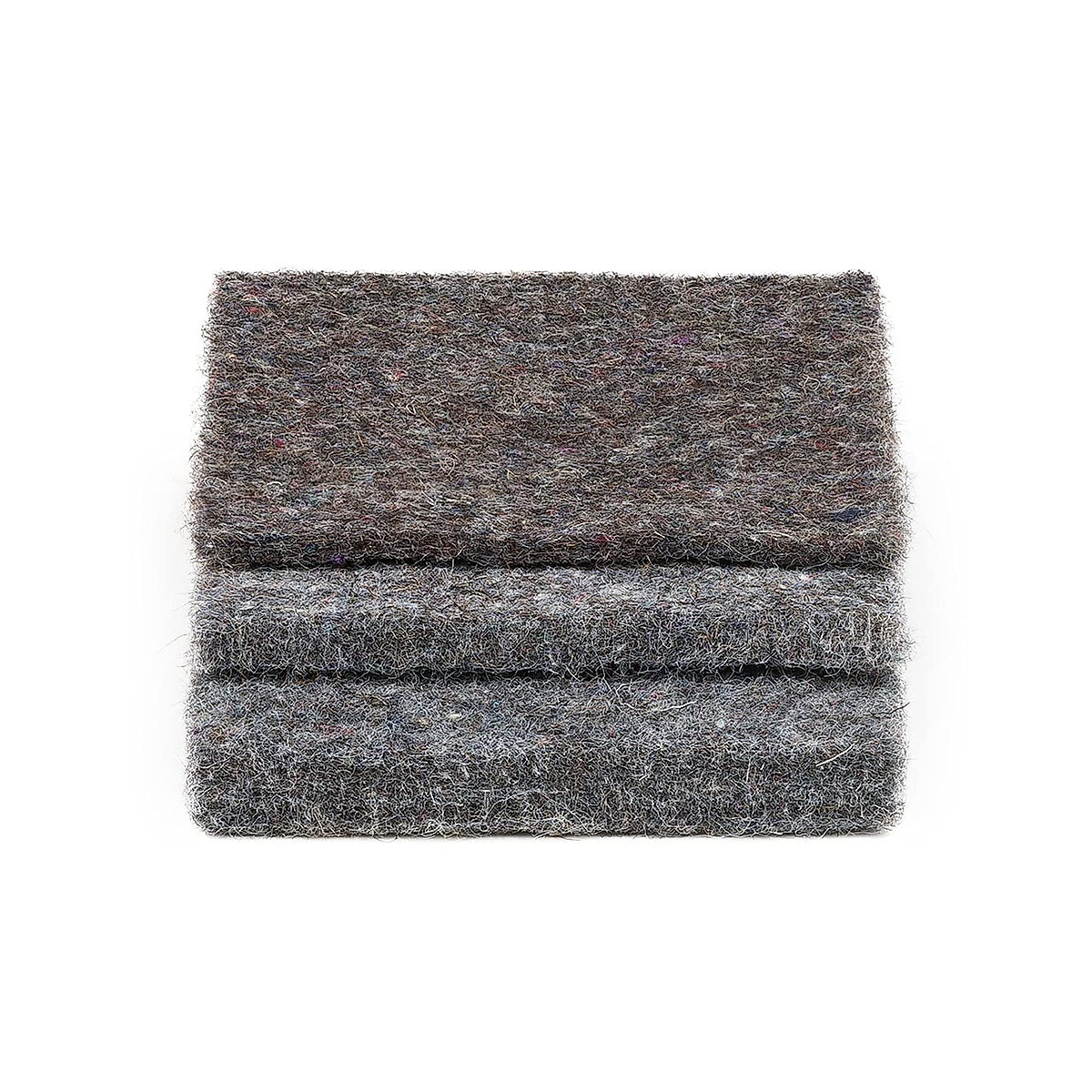 The Felt Store F-26 Industrial Felt Square Sample Bags 3 inch x 3 inch Felt Material in 1/8", 1/4", 1/2" Thickness – 3 Pcs