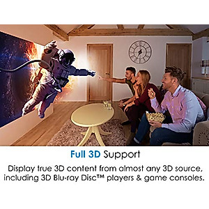 Optoma HD143X Affordable High Performance 1080p Home Theater Projector, 3000 Lumens, 3D Support, Long 12000 Lamp Life, for Indoor and Outdoor Movies, Built In Speaker