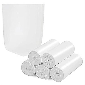 8 Gallon Compostable Trash Bags Inwaysin Tall Kitchen Garbage Bags Recycling Unscented Strong Wastebasket Bin Liners Medium Trash Can Liners for Bathroom,Bedroom,Office,Car (White)