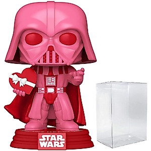 Star Wars: Valentines - Darth Vader with Heart Funko Pop! Vinyl Figure (Bundled with Compatible Pop Box Protector Case), Multicolor, 3.75 inches