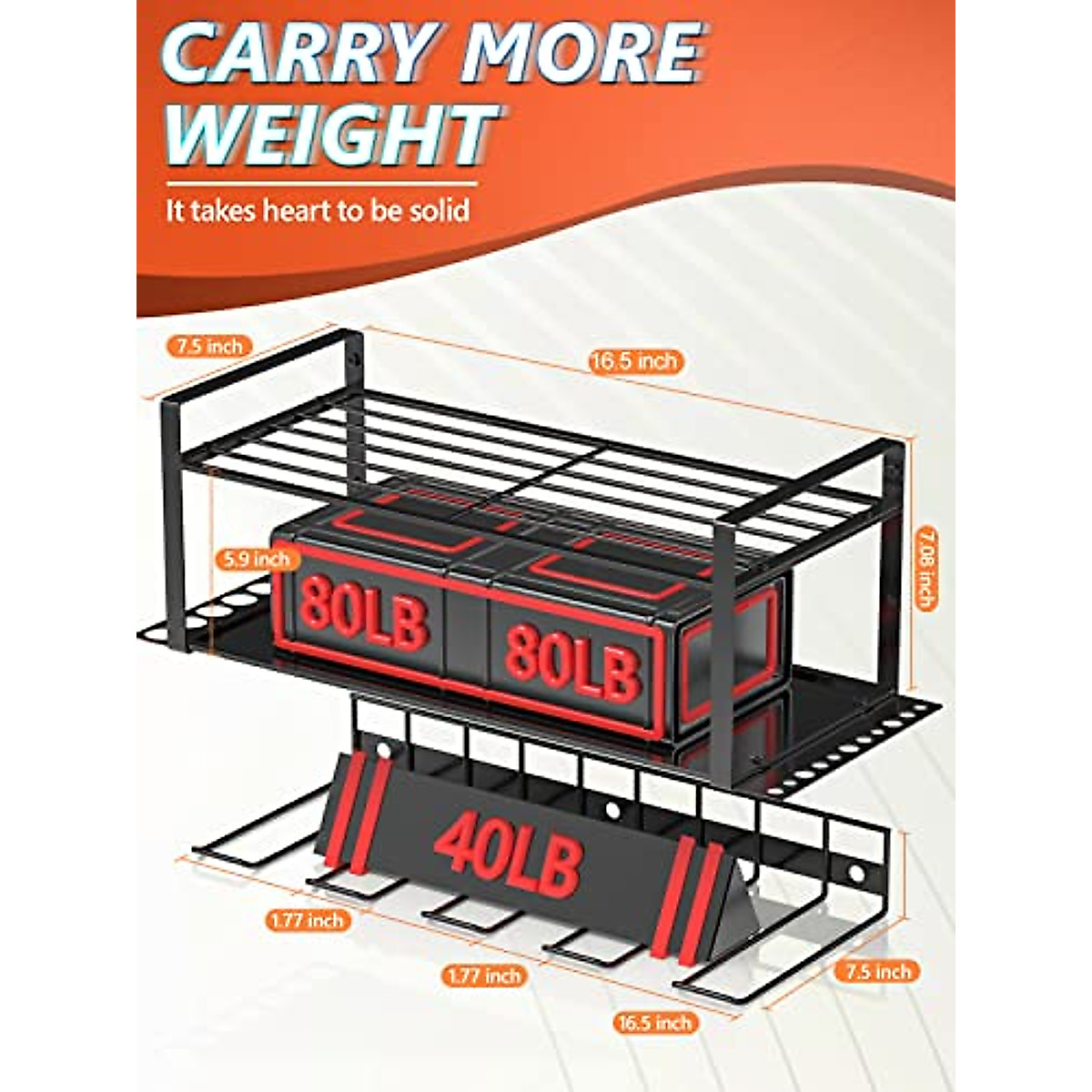 Power Tool Organizer-Drill Holder Wall Mount,3 Layers Power Tool Storage Rack with 22 holes Screwdriver Holder,Heavy Duty Metal Power Tool Holder for Garage Organization