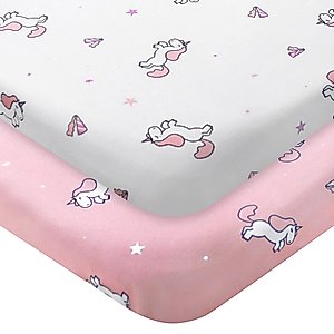 Pack and Play Sheets, Pack n Play Sheets | Mini Crib Sheets 2-Pack, Ultra Soft Pack n Play Mattresses Sheets Compatible with Graco Pack n Play, Soft and Breathable Material, Pink