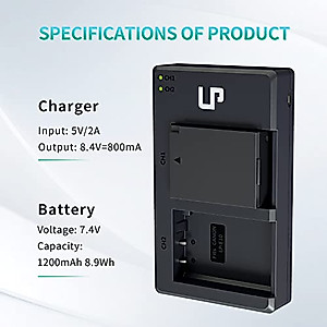 LP-E10 Battery Charger Pack, LP 2-Pack Battery & Dual Slot Charger, Compatible with Canon EOS Rebel T7, T6, T5, T3, T100, 4000D, 3000D, 2000D, 1500D, 1300D & More (Not for T3i T5i T6i T6s T7i)