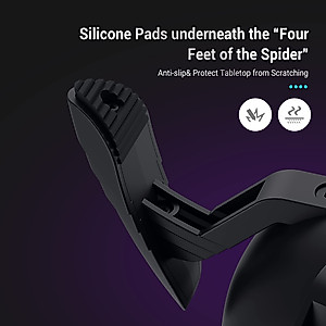 KIWIFOTOS Mouse Bungee RGB Gaming Mouse Cord Holder Controller, Upgraded Flexible Cable Management Smart RGB LED Lights 2 Port USB Hub & 1 Type-C, Spider Mouse Wire Holder