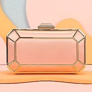 Fawziya Crystal Clutch Evening Bags Satin Purse For Party Night-Roe Gold