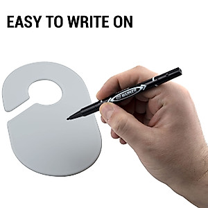 20 Pack Clothing Rack Size Dividers Blank Closet Separators for Clothes Baby Closet Size Divider Hooks Wardrobe Large Hangers Clothing Size Dividers for Racks Hanging Closet Organizer