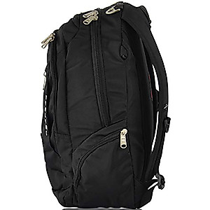 Bern Diaper Backpack, Shoulder Baby Bag, With Food Cooler, Clip to Stroller (Black/Yellow)